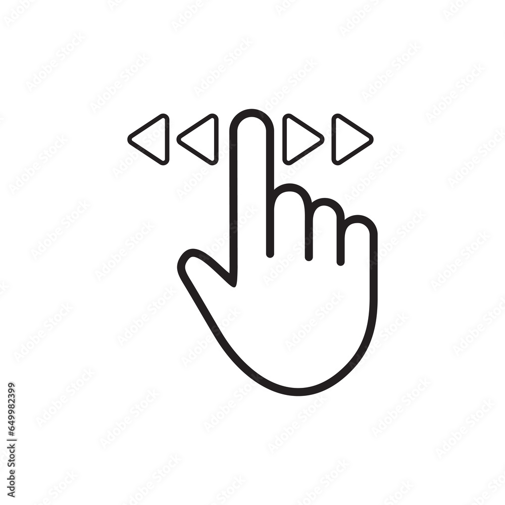 tap to right and left icon , gesture to right and left icon Stock ...