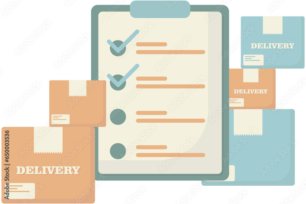 list of recipients of delivery packages, list of delivery service tasks ...