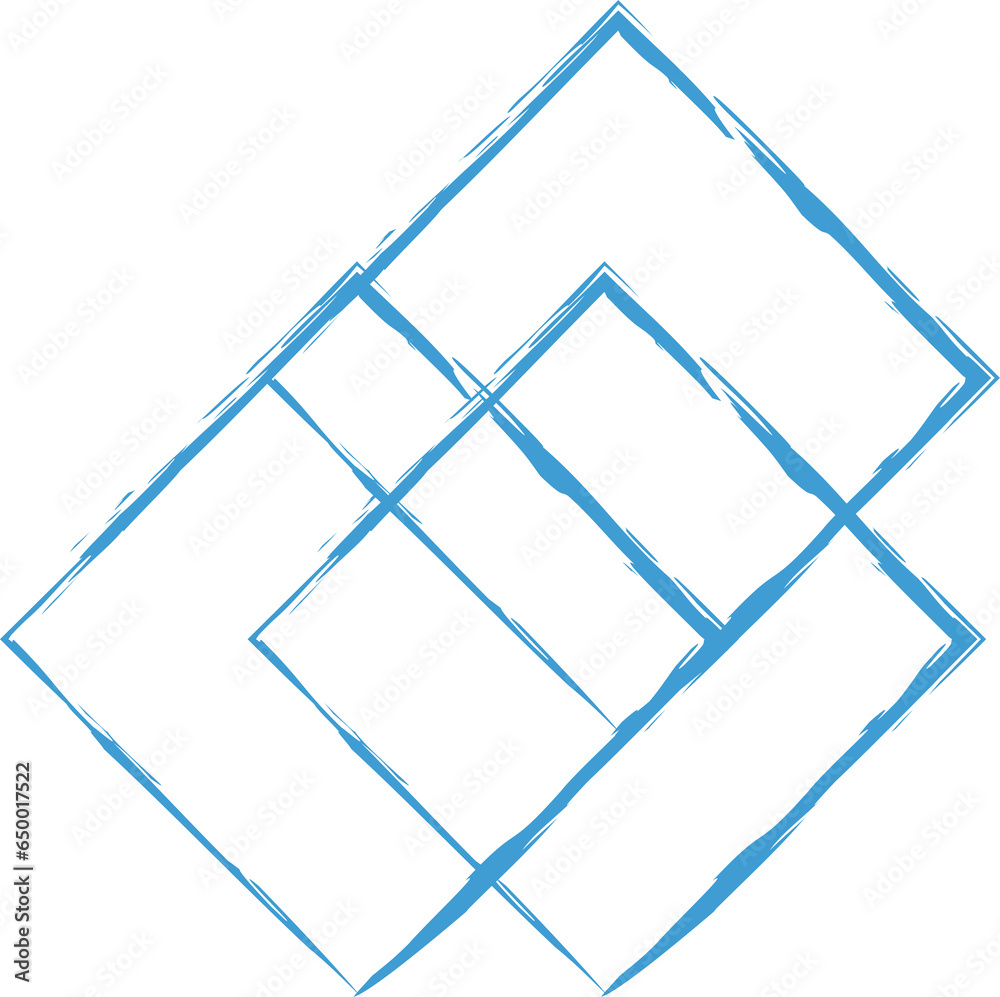 Digital png illustration of blue squares overlapping on eachother on ...
