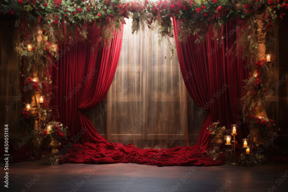 Christmas holiday backdrop for a party or special event created with ...