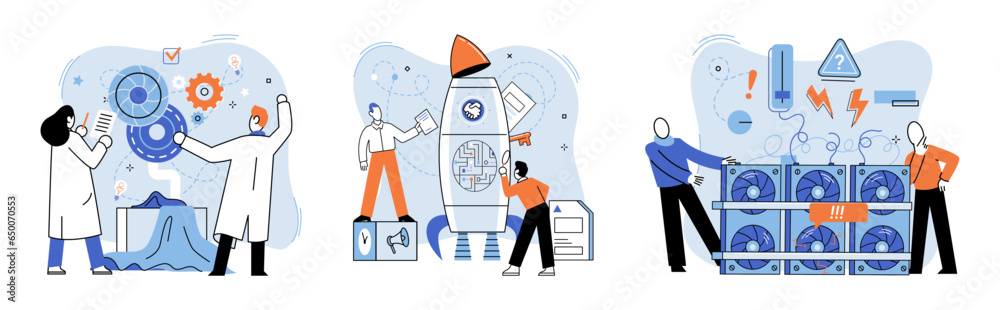 Team solving complex problems. Teamwork vector illustration metaphor ... Team solving complex problems. Teamwork vector illustration metaphor ...