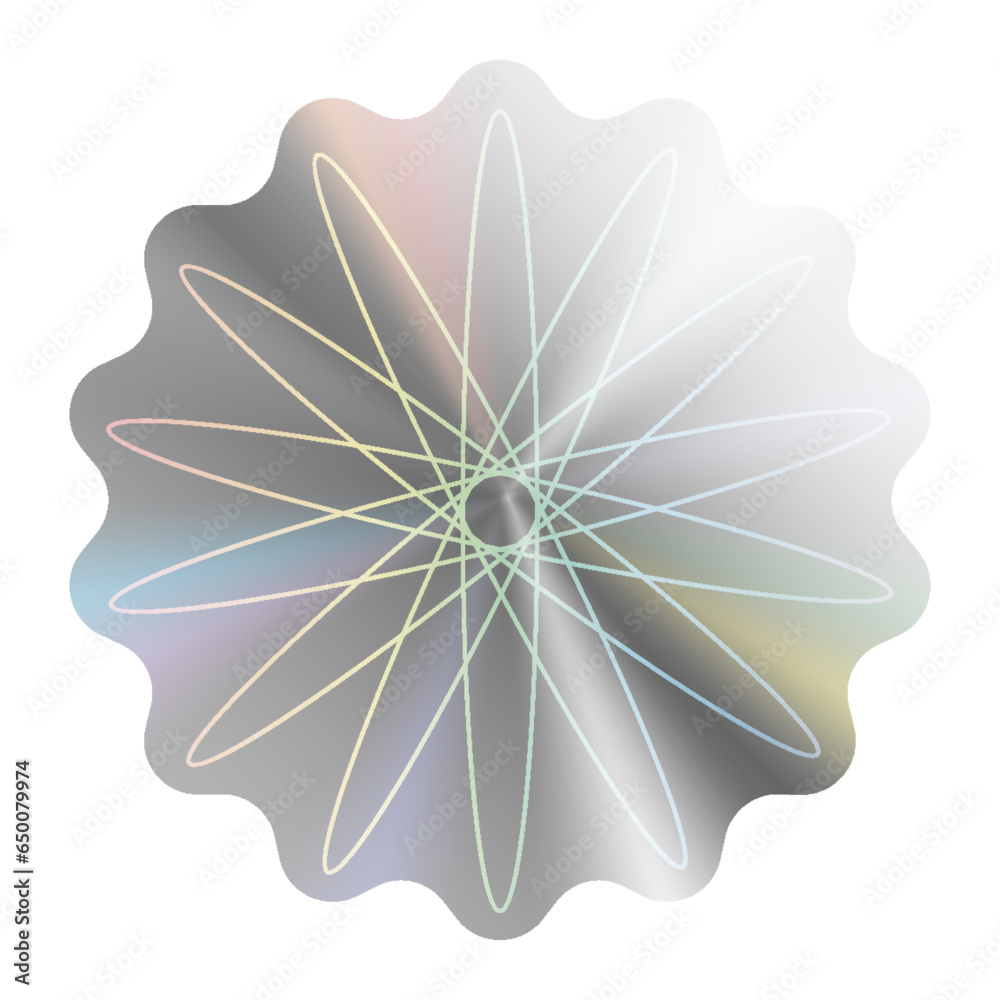 Hologram label icon. Product certification symbol. Realistic shape for ...