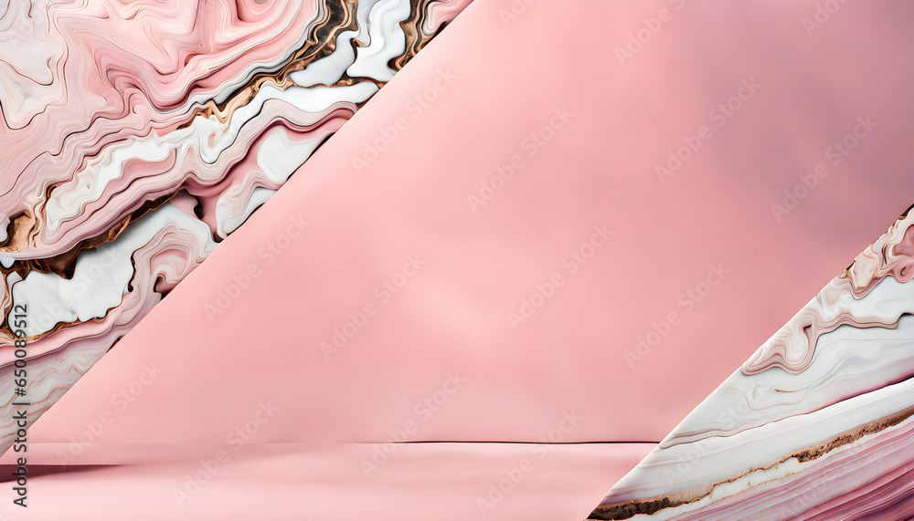 Close up abstract marble pattern on surface in pink color marble stone ...