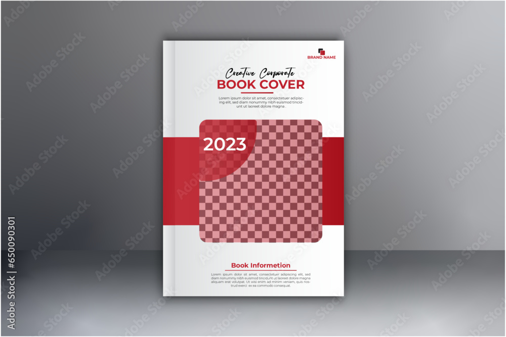 A4 Front page booklet cover geometric shape commercial template. Easily ...