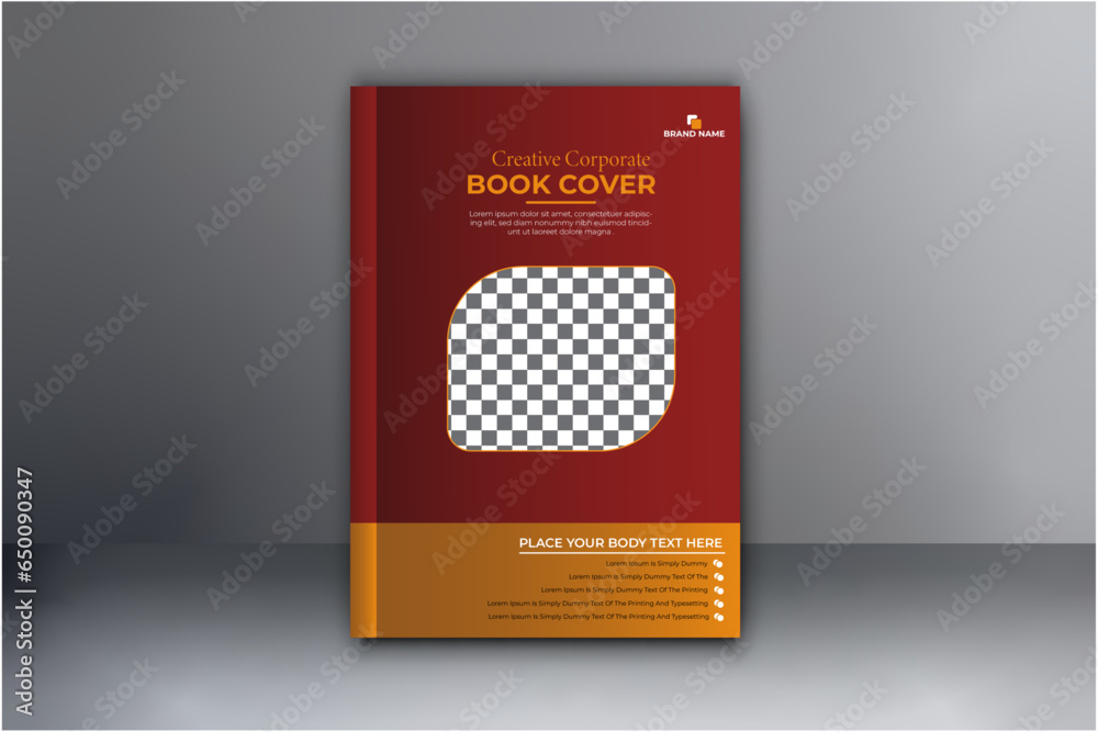 A4 Front page booklet cover geometric shape commercial template. Easily ...