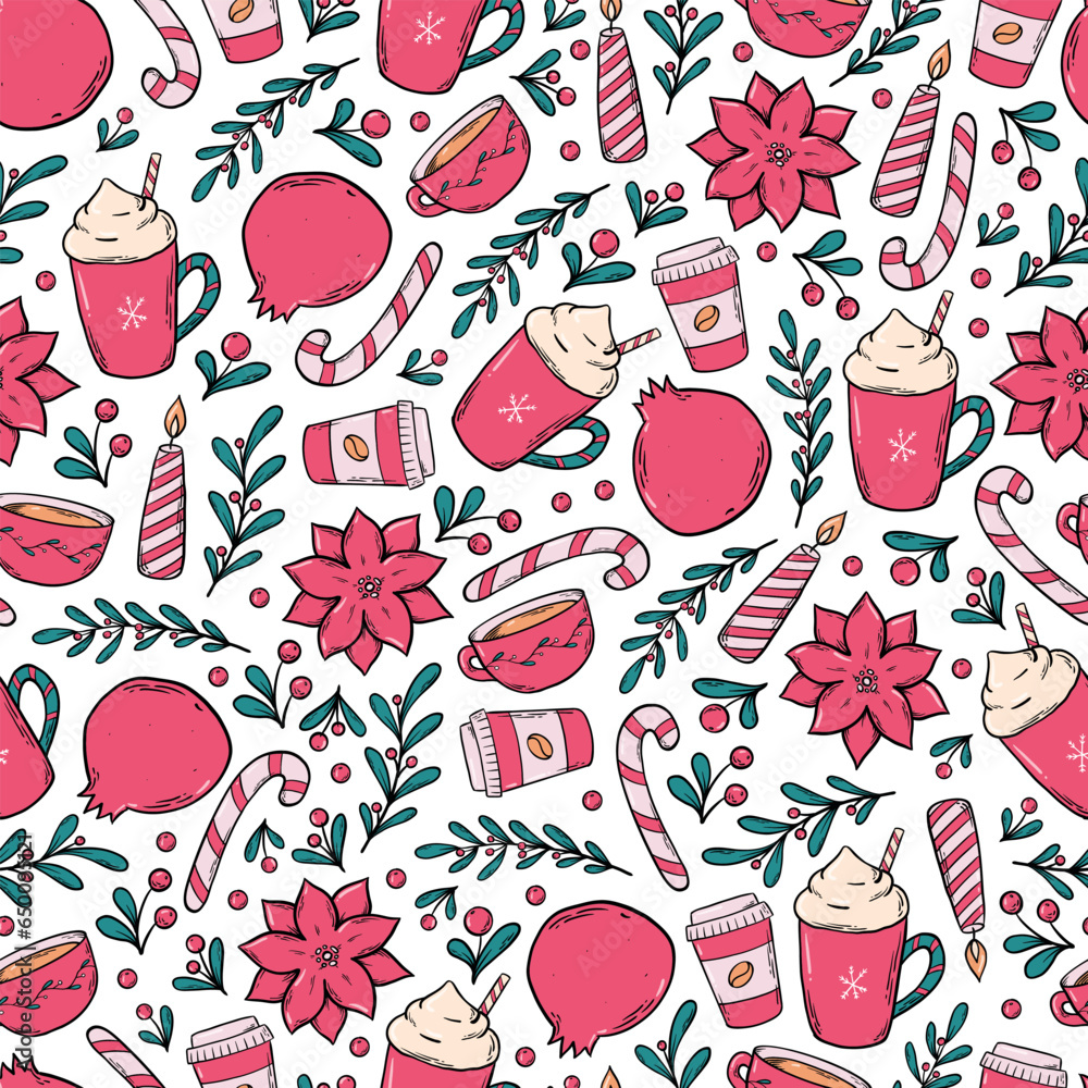 Christmas gift wrapping paper, textile print, wallpaper, background ...