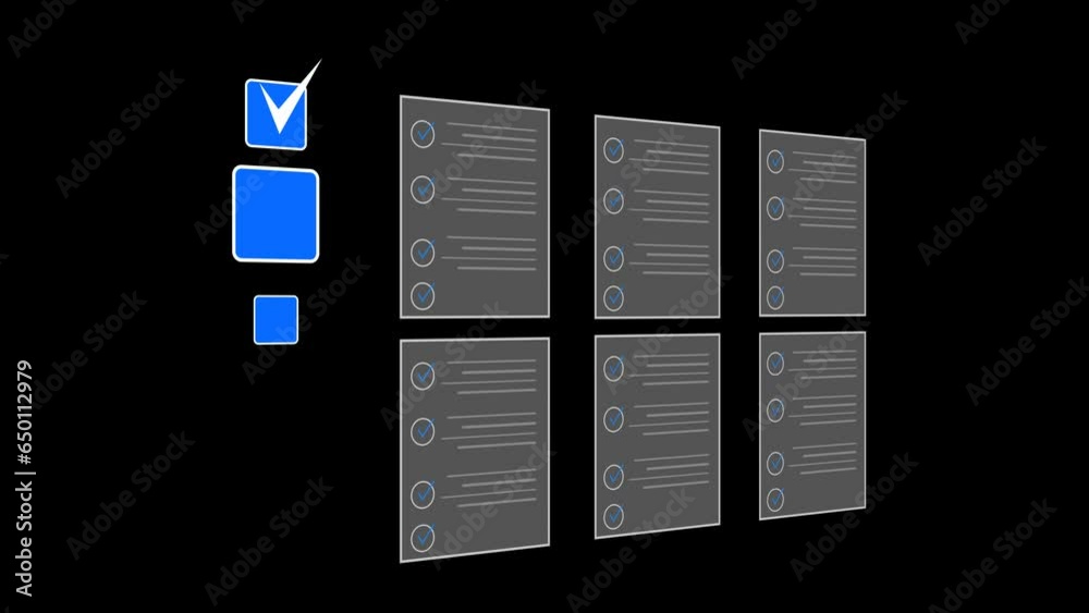 Graphic animation technology and smart business document concept ...