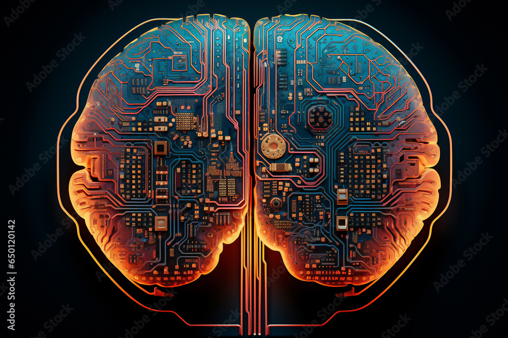 Printed circuit brain emulating cognitive functions through an ...