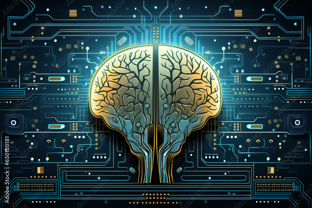 Printed circuit brain emulating cognitive functions through an ...