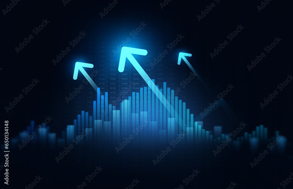 Stock market investment trading graph growth.Investment finance chart ...