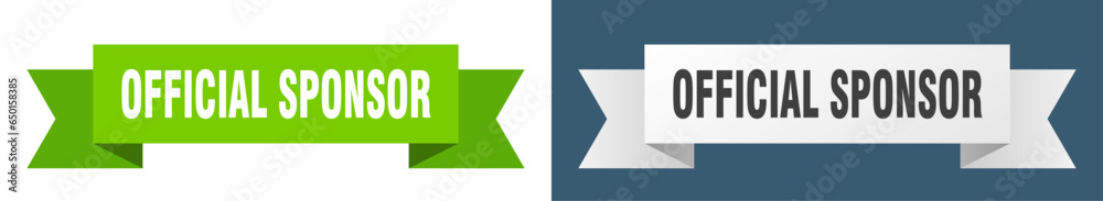 official sponsor ribbon. official sponsor isolated paper sign. banner ...