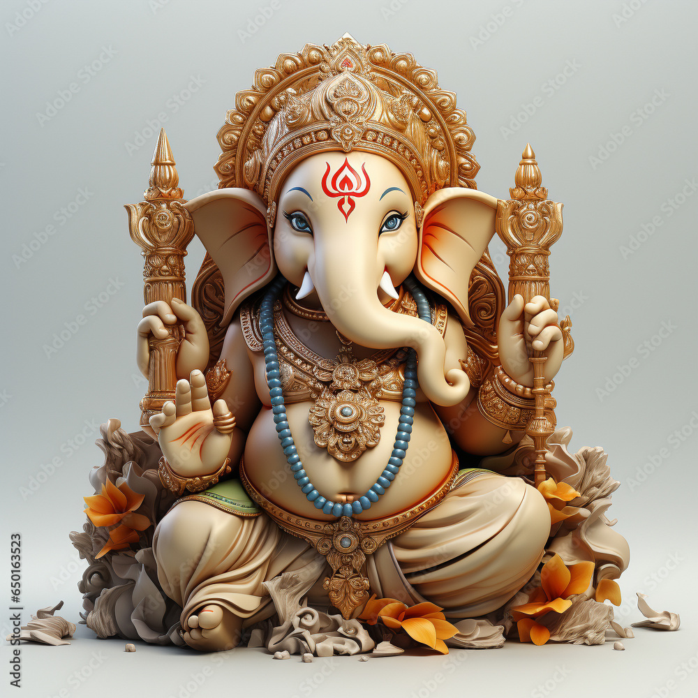 Happy ganesh jayanti lord ganesha design Generative AI Stock ...