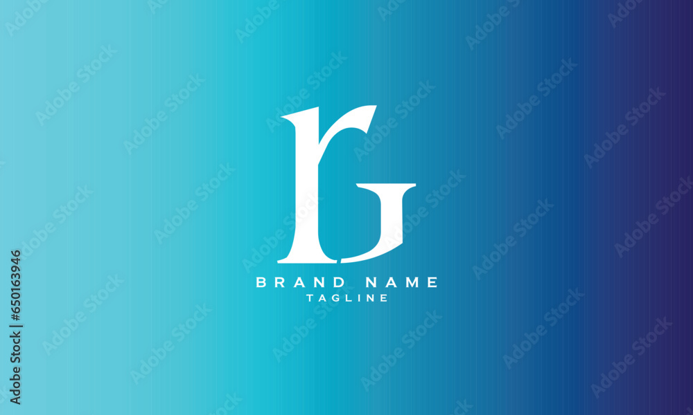 RG, GR, RJ, JR, Abstract initial monogram letter alphabet logo design ...