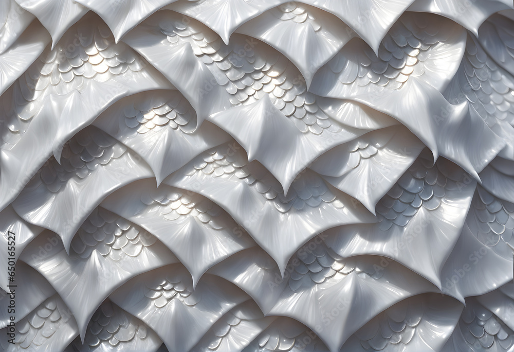 white dragon scale texture background image. Close-up 3D fantasy image ...