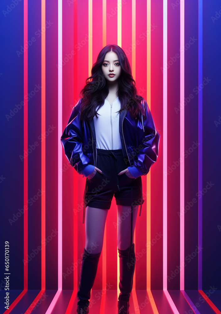 Dynamic Korean pop idol captivates the audience with electrifying ...