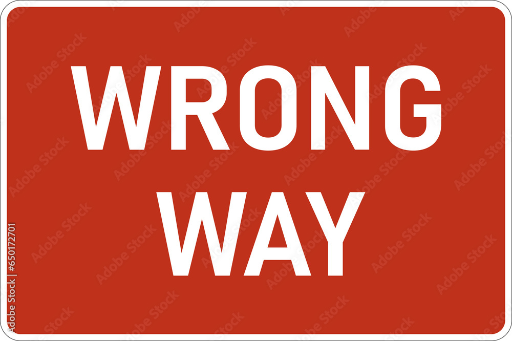 Transparent PNG of a Vector graphic of a usa Wrong Way MUTCD highway ...