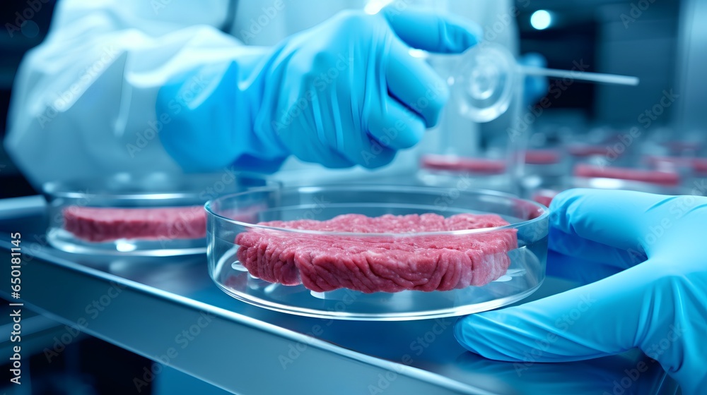 Concept of sustainable meat production and the future of food. It ...