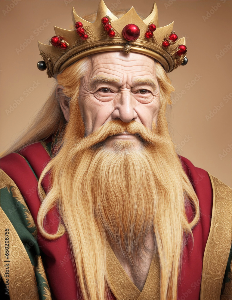 Retrato del Rey Mago Gaspar, anciano rey de la tradición hispano latina ...