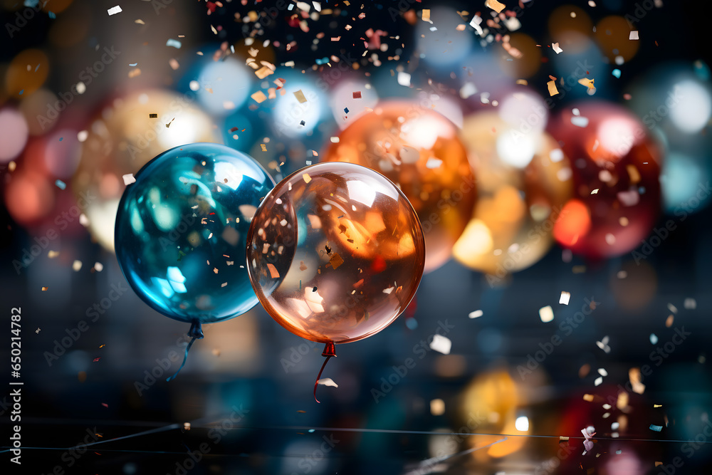 birthday party balloons, colourful balloons background and birthday ...