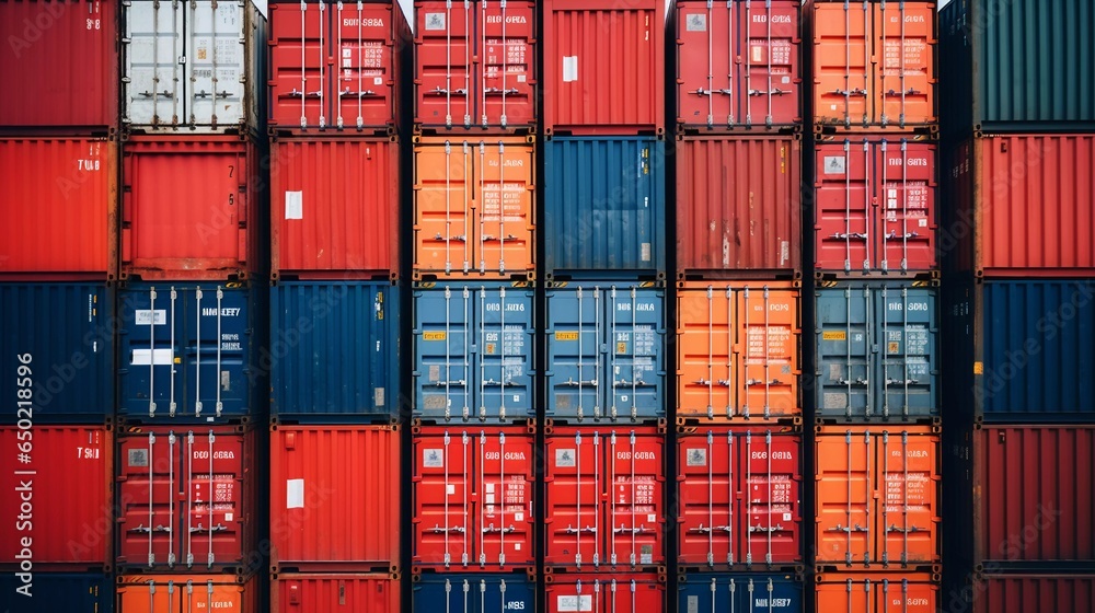 Global Logistics: Shipping Container Set for its Next Journey Stock ...