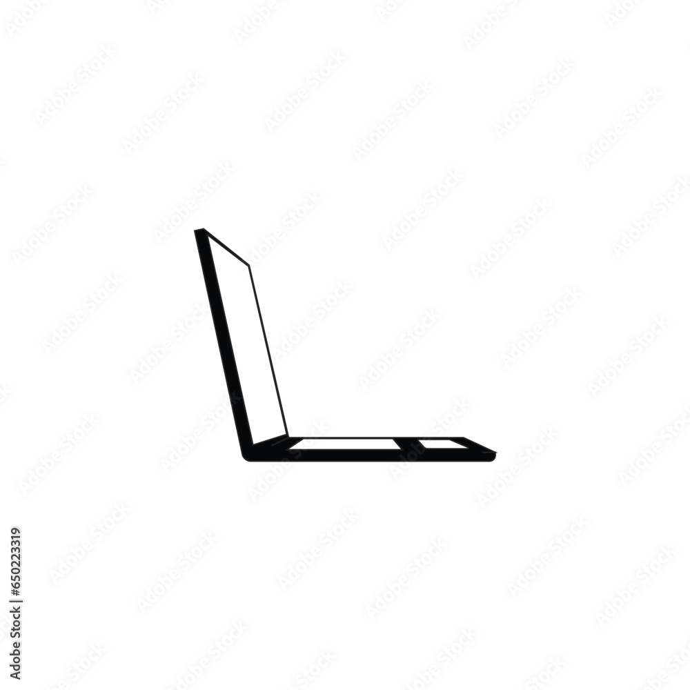 Computer icon. Simple style computer learn course company poster ...