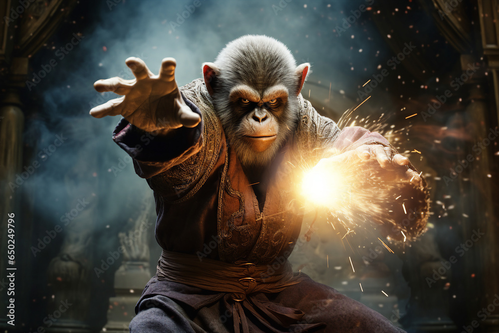 Magical Fantasy Epic Wallpaper picture of Monkey ninja casting magic ...
