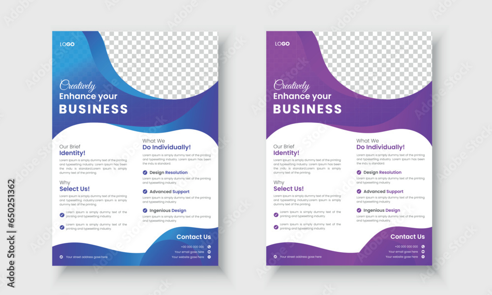 Professional business flyer design template, corporate poster leaflet ...
