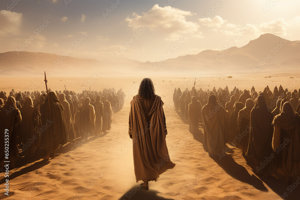 Generative AI picture of Jesus Christ preaching on the mountain ...