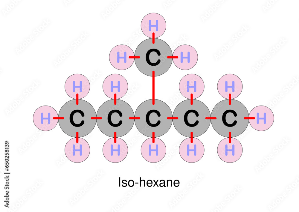 Iso-hexane Stock Vector | Adobe Stock