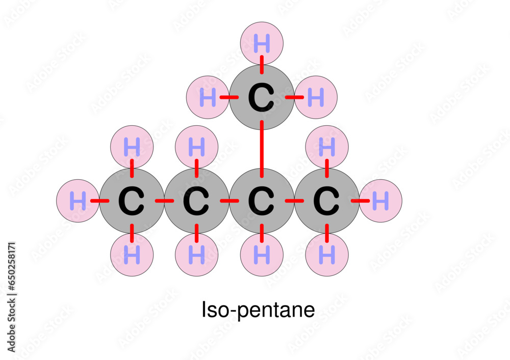 Iso-pentane Stock Vector | Adobe Stock