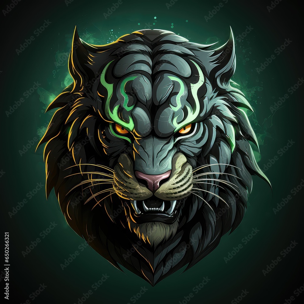 Mutant Tiger Mascot Icon. Mascot Logo, Tiger Logo, Generative AI Stock ...