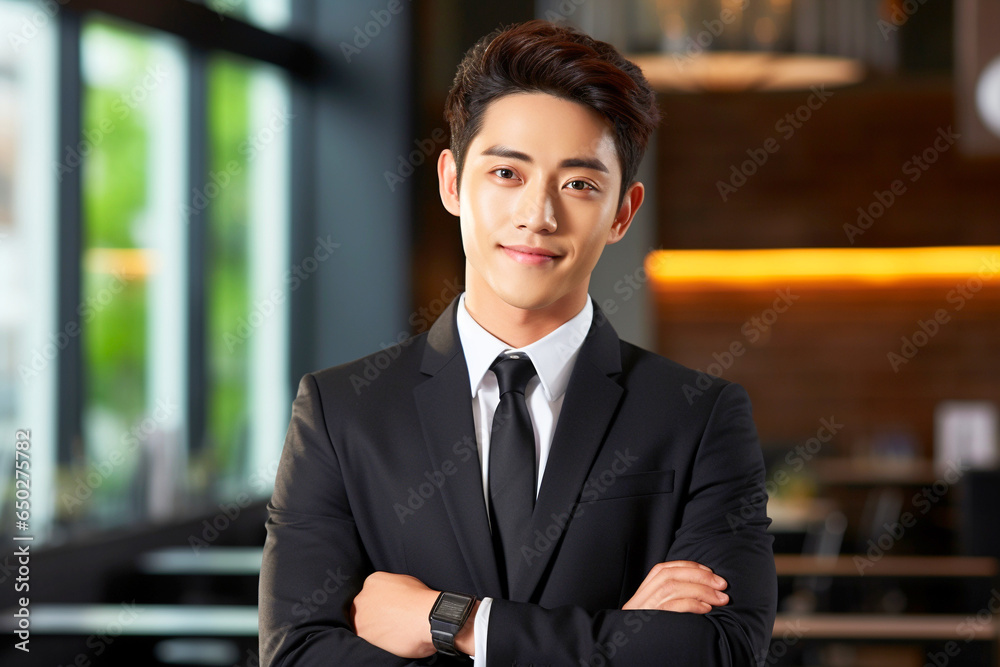 Rising Leadership: Smiling Portrait of a Young Asian Entrepreneur, CEO ...