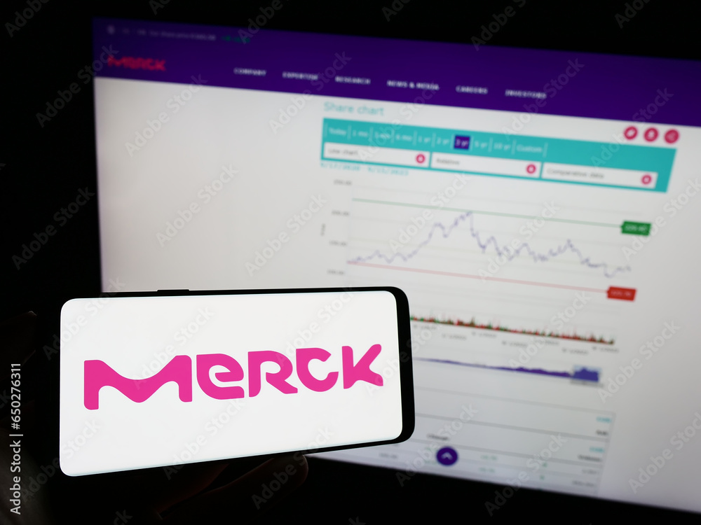 Stuttgart, Germany - 09-17-2023: Person holding mobile phone with logo ...