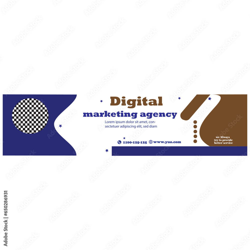 Information Technology Linkedin Banner Design Gradation Stock Vector ...