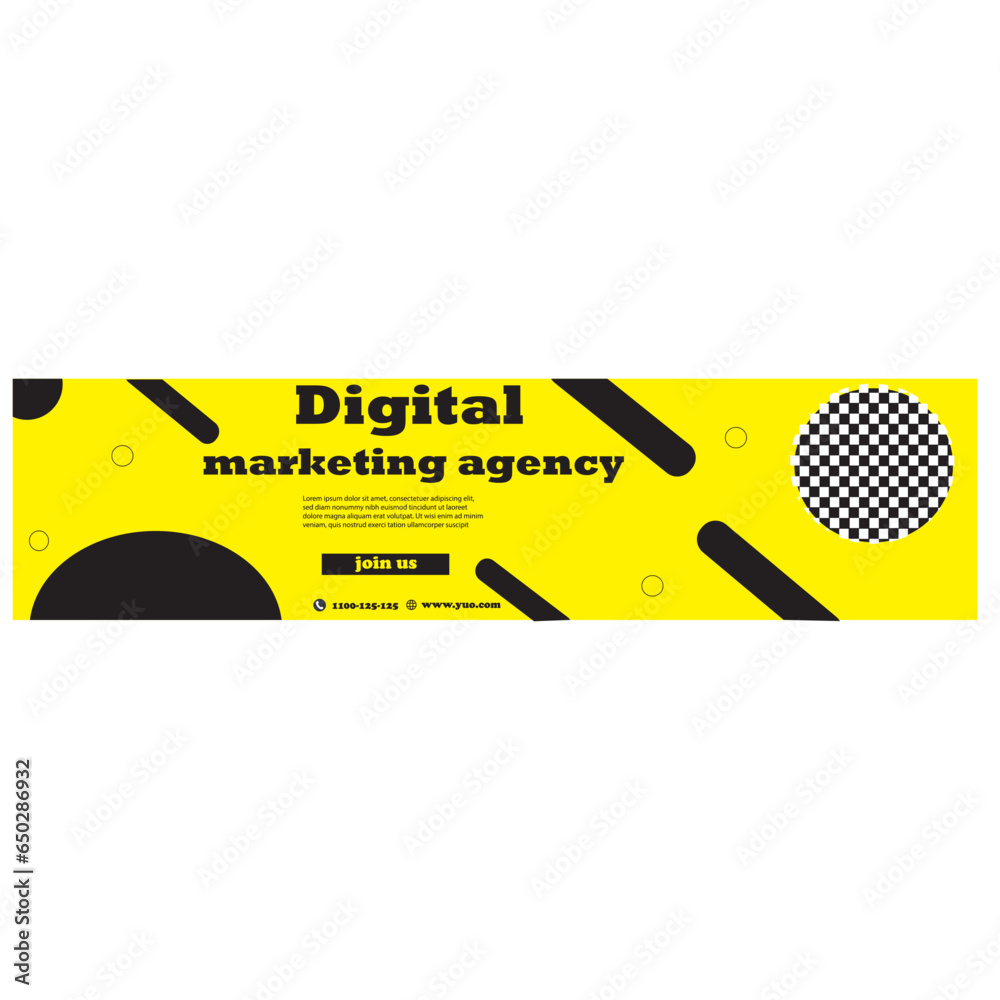 Information Technology Linkedin Banner Design Gradation Stock Vector ...