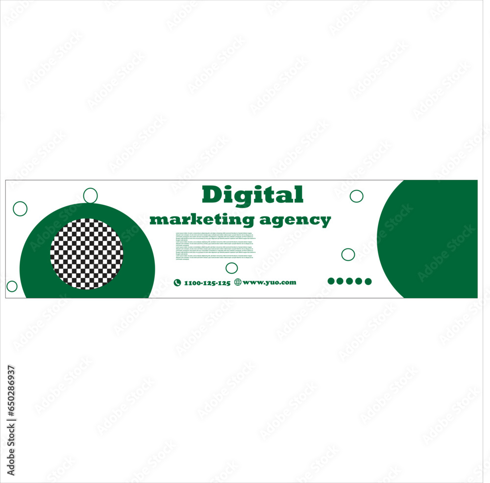 Information Technology Linkedin Banner Design Gradation Stock Vector ...