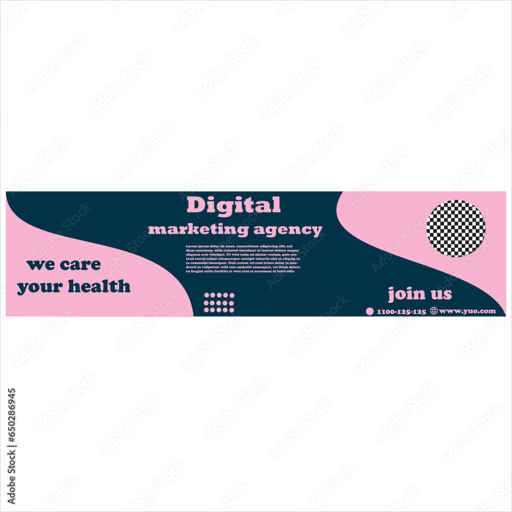 Information Technology Linkedin Banner Design Gradation Stock Vector ...