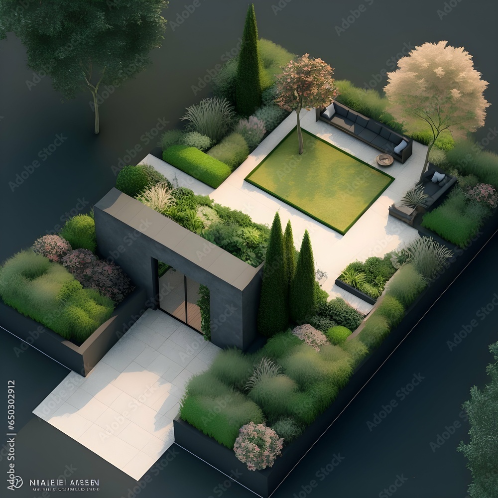 Genplan new garden design style never seen before super realistic super ...