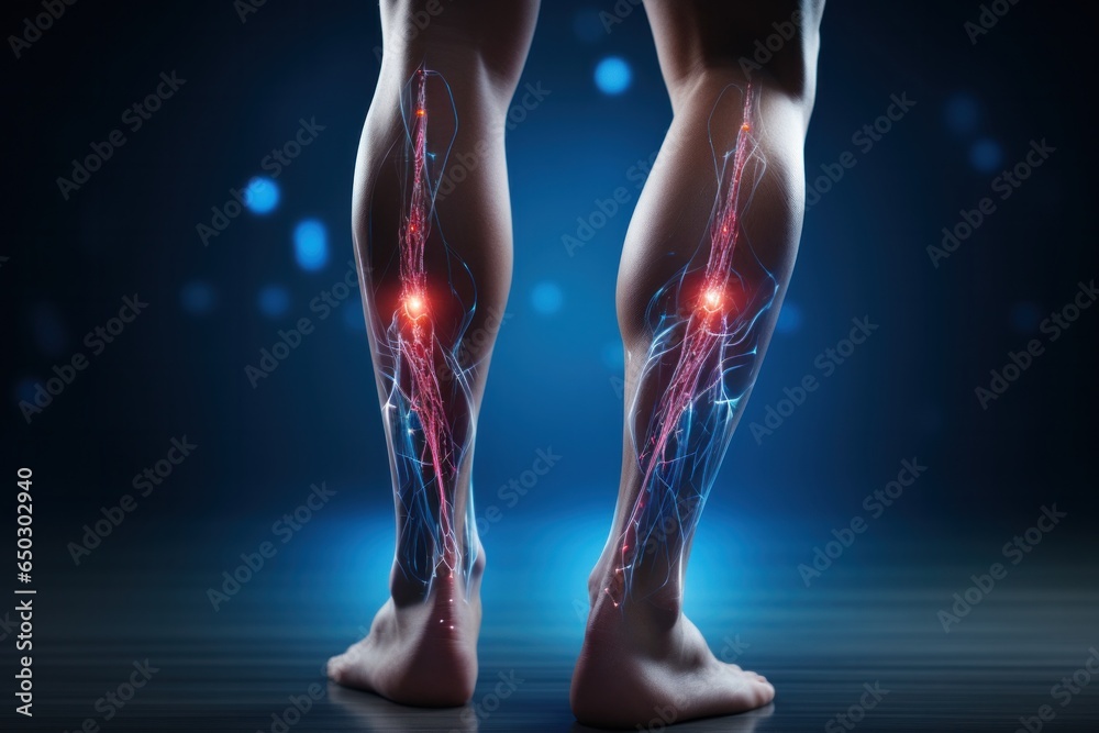 Details of pain highlighted in persons body. Medical concept with areas ...