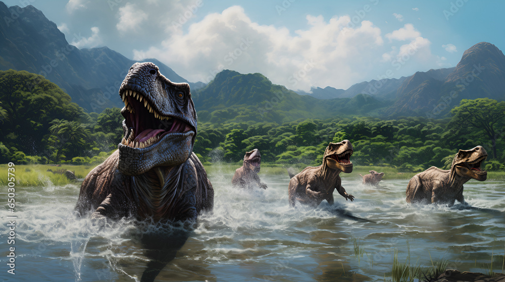 Realistic Dinosaur Realistic T Rex Real Jurassic Dinosaurs Stock ...