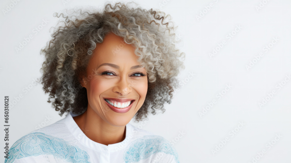 Aged model Mature attractive black woman, smooth healthy, skin natural ...