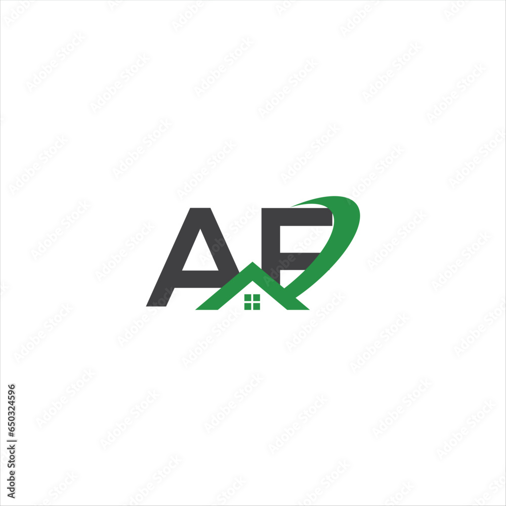 AF real estate logo design. AF letter logo. AF real estate icon. AF ...