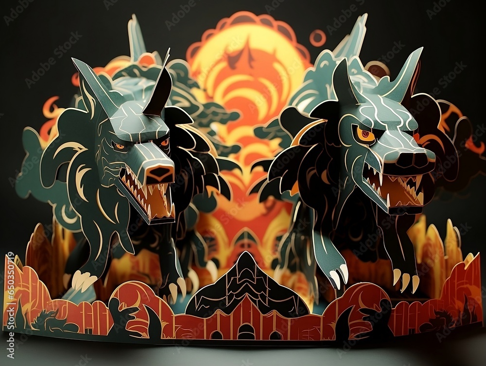 Underworld Unfolded: Crafted Paper Cerberus in Storybook World ...