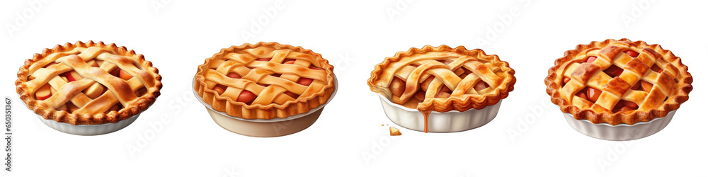 Apple Pie clipart collection, vector, icons isolated on transparent ...