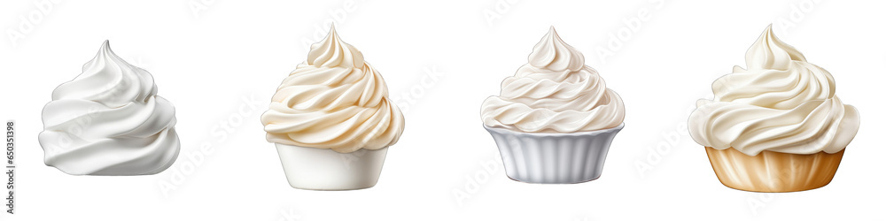 Whipped Cream clipart collection, vector, icons isolated on transparent ...