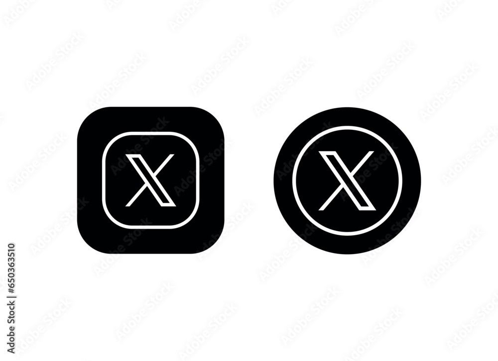 A detailed vector representation of the X social media platform's logo ...