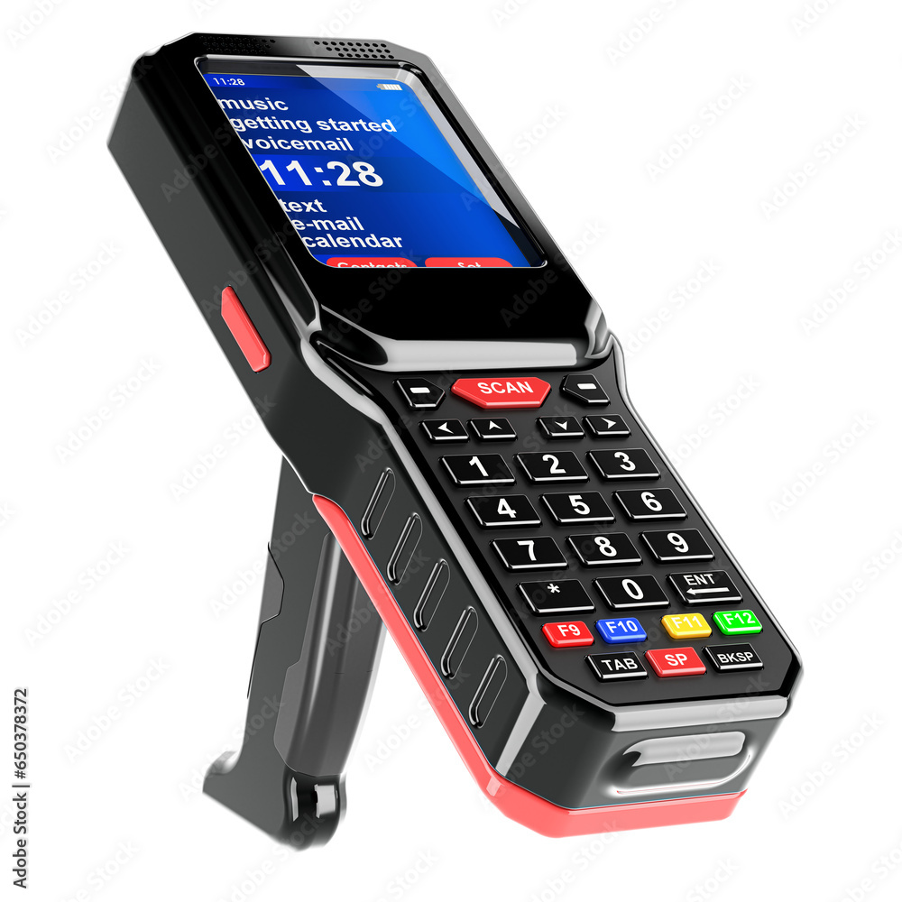 Laser Data Collection Terminal Scanner, Bar Code Scanner. 3D rendering ...