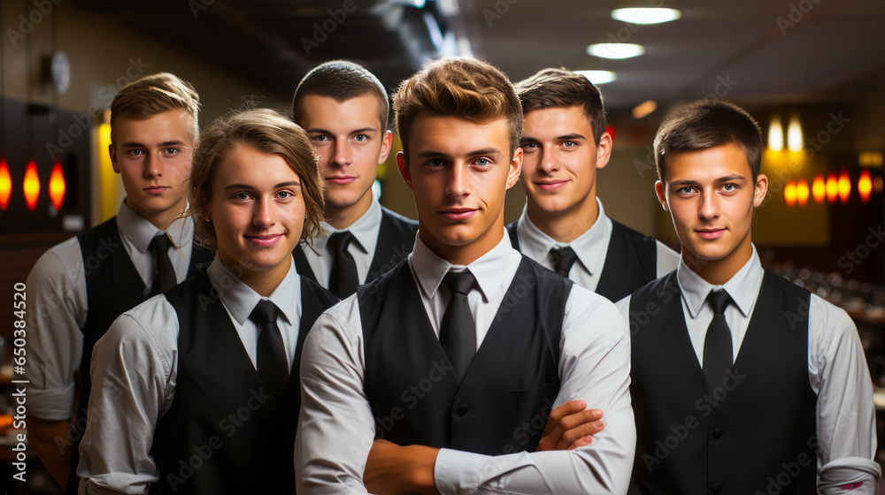 Dramatic scene of an irritated bowling team expressing frustration ...