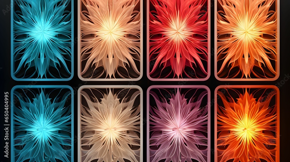 Set of distorted vertical grid pattern, flower text pattern. Y2K Retrowave shapes, geometry ...