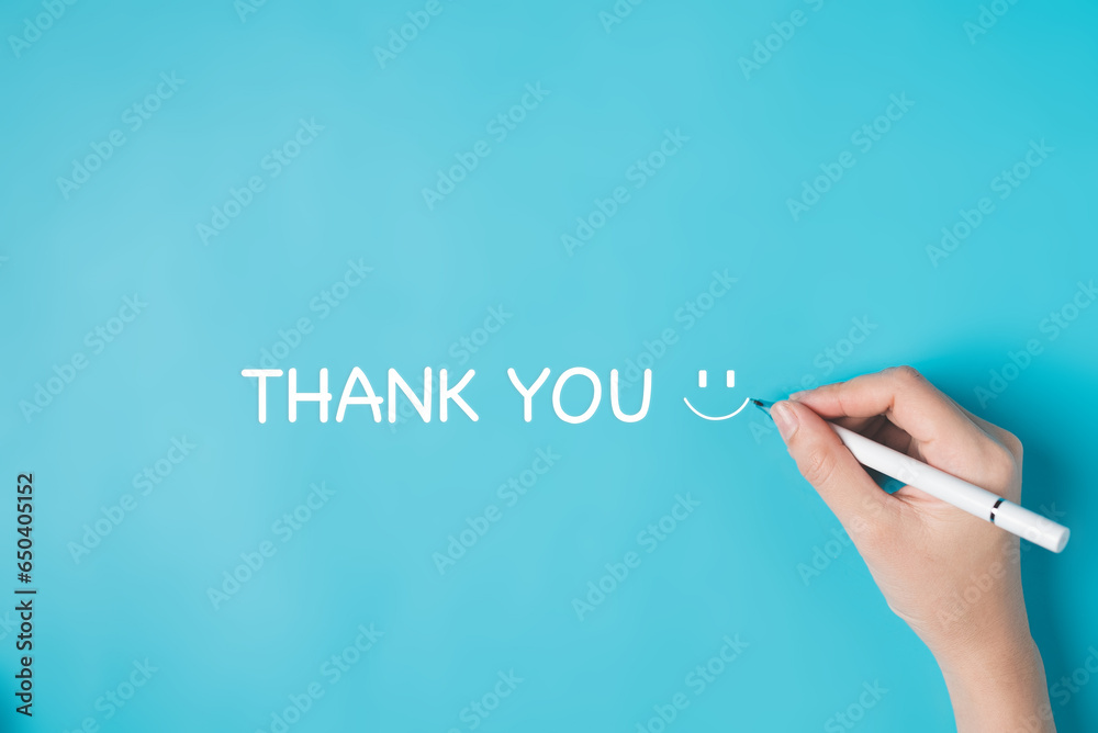 THANK YOU text on background for card and presentation, Expressing ...